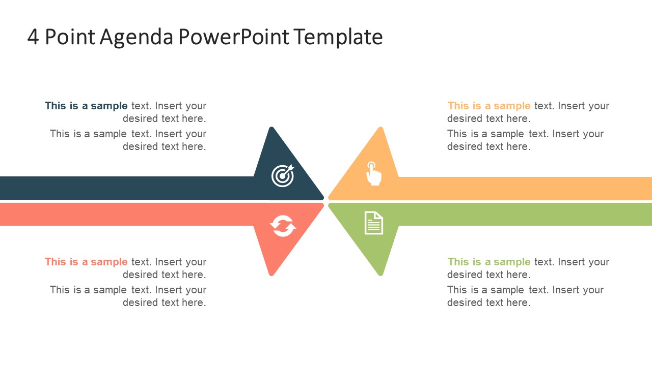 Creative 4 Step Agenda Slide for PowerPoint - SlideFeast