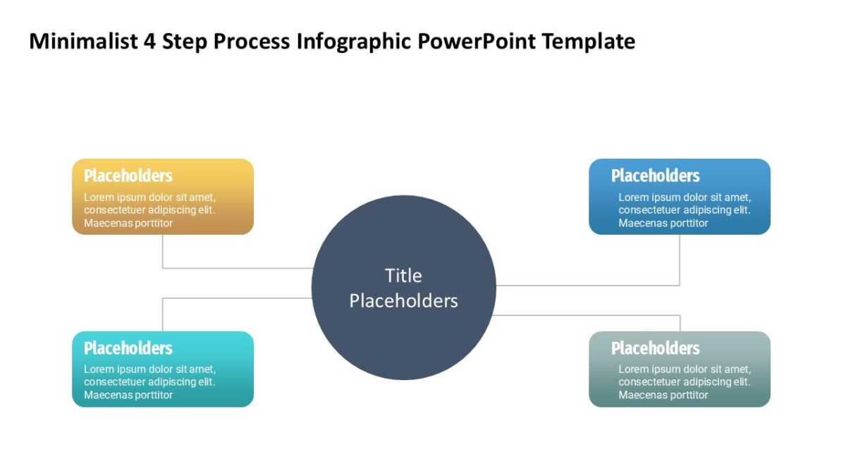 Minimalist 4 Step Process Infographic PowerPoint Template - SlideFeast
